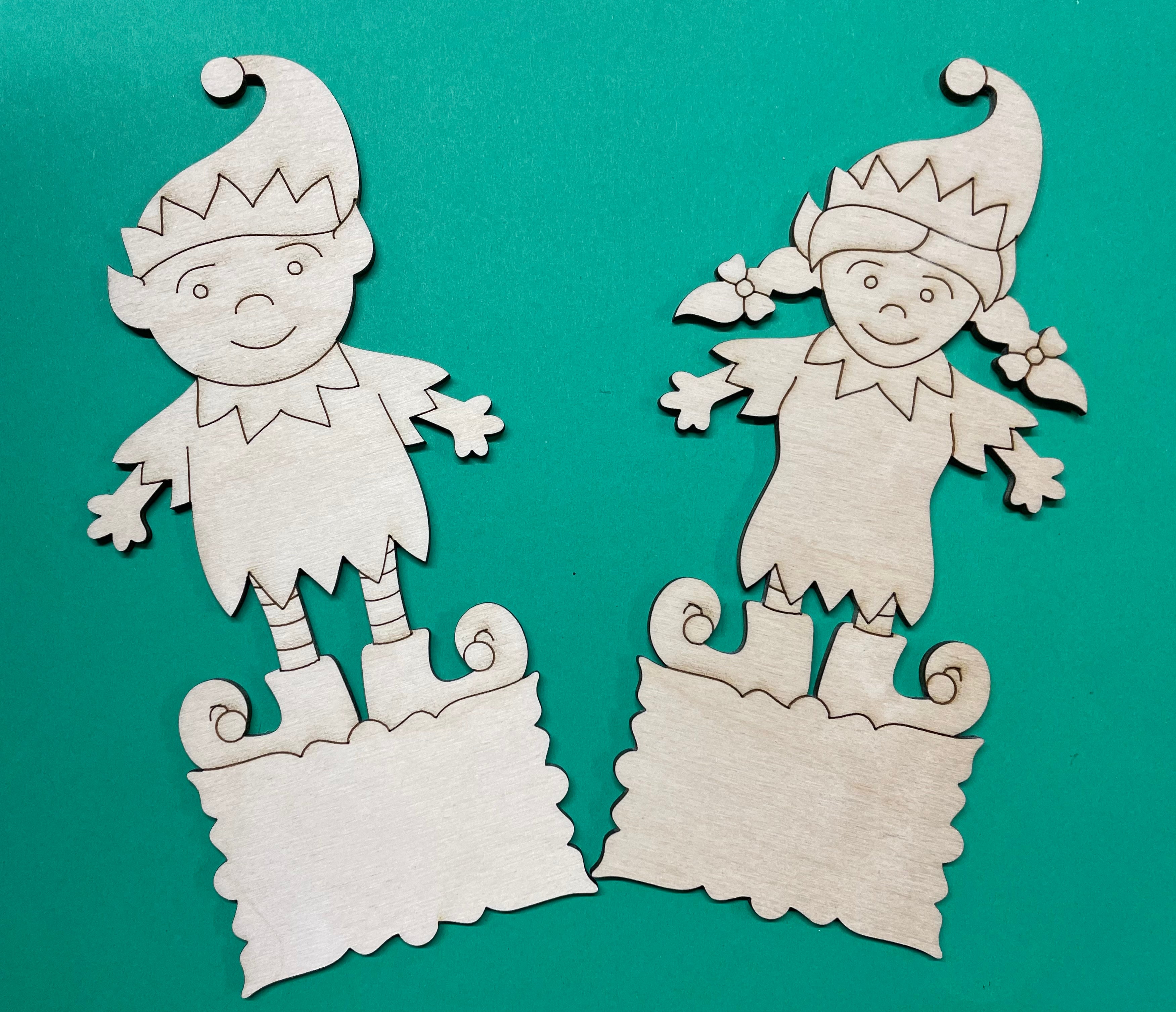 Pip and Pippa Elf Duo – Daisymoon Designs